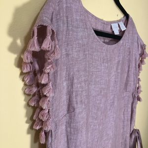 Rachel Ashwell | Dresses | New Rachel Ashwell 0 Linen Shift Tassel ...